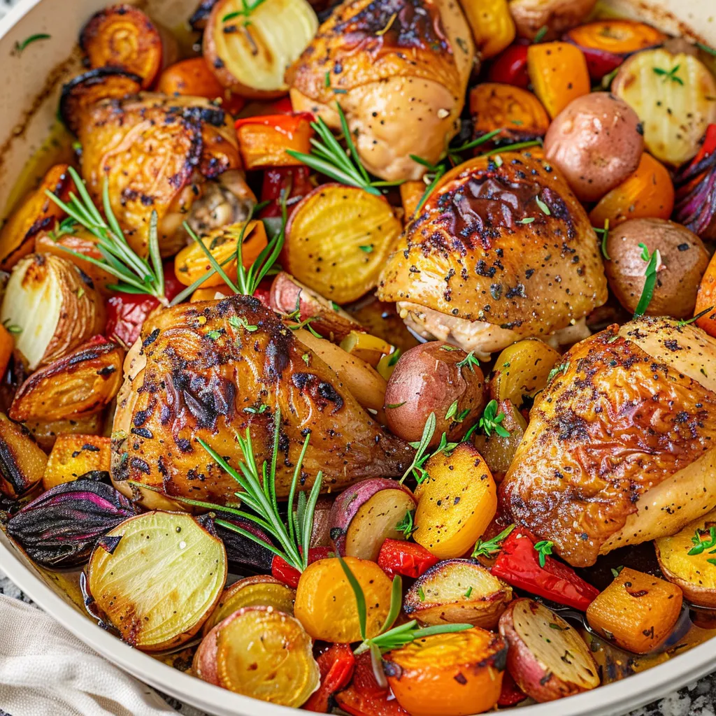 Savory Roast Chicken with Root Vegetables Easy Delicious Recipe